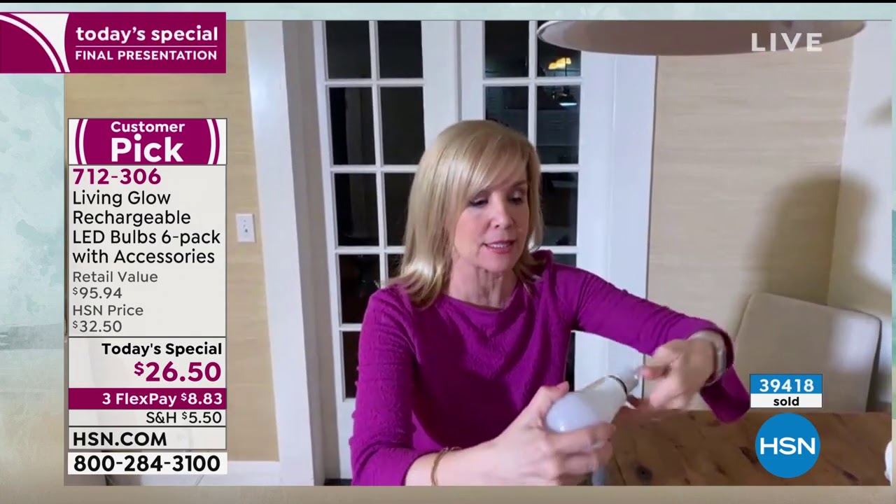 Living Glow Rechargeable LED Bulbs 6pack with Accessories - YouTube