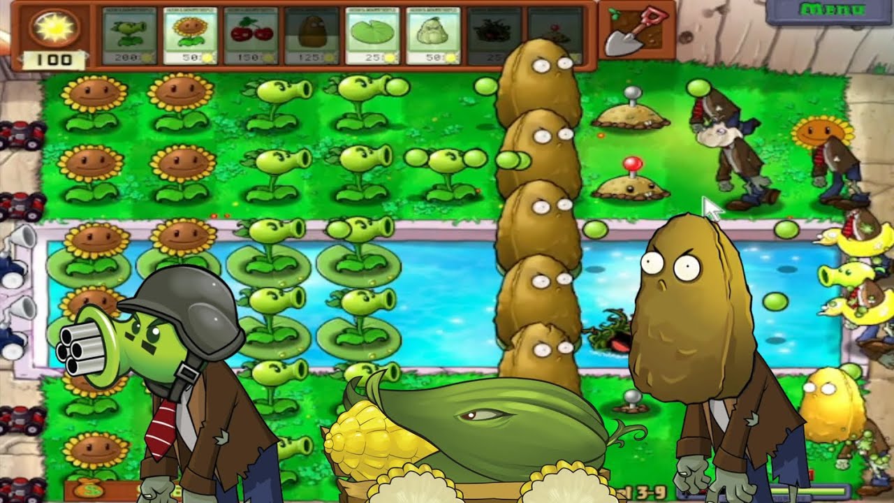 Plants Vs Zombies But All It's All ZomBotany (World 3) - YouTube