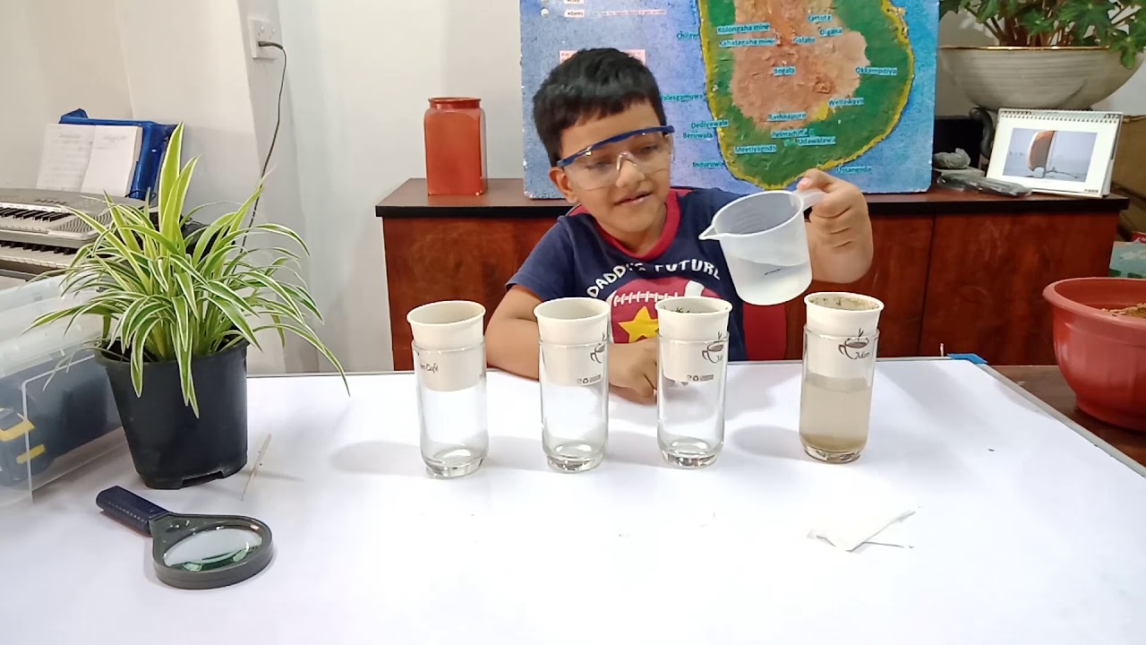 How Rocks in Water Drain through the Soil - soil 1 - YouTube