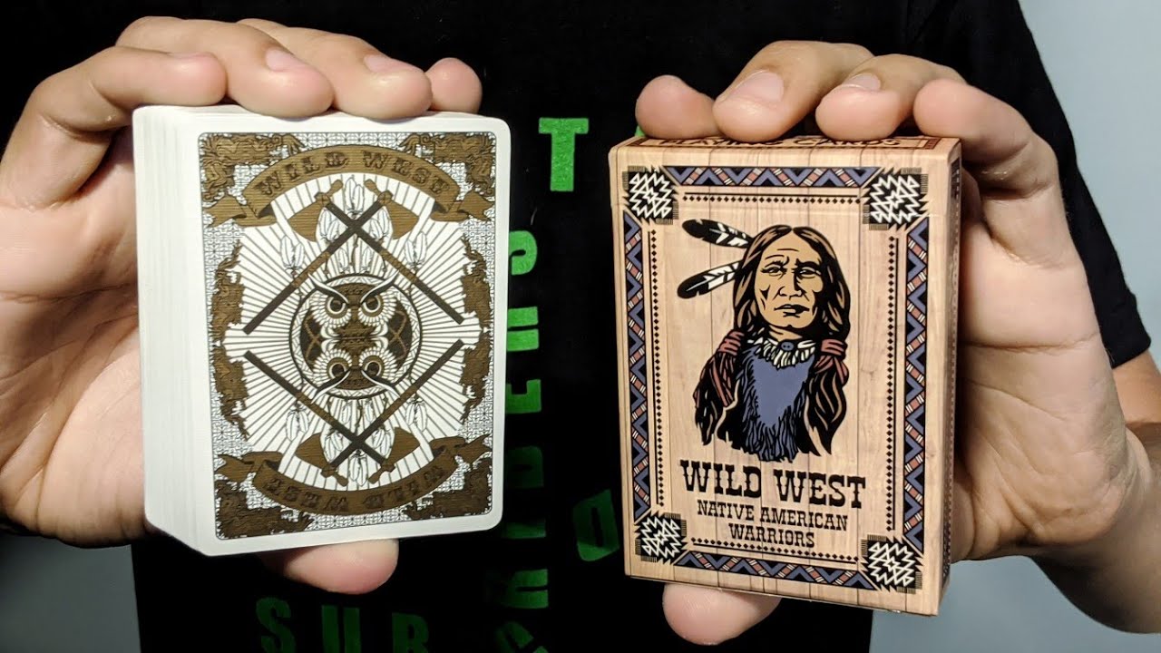 WILD WEST Native American Warrior Playing Cards Deck Review! - YouTube