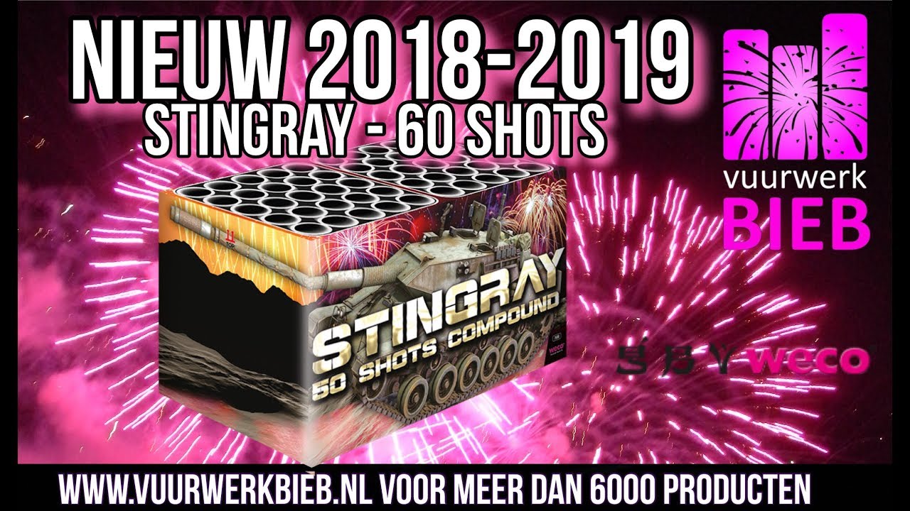Vuurwerk Weco *NIEUW 2018-2019* STINGRAY CAKE - YouTube