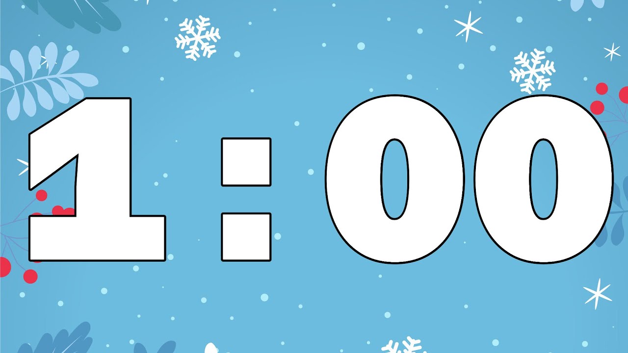 [ 1:00 ] Blue Winter Countdown Timer - YouTube