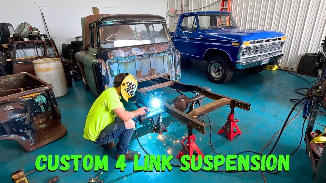 Custom 4 link rear suspension 1955 Chevy 3100 Restomod Build Series ...