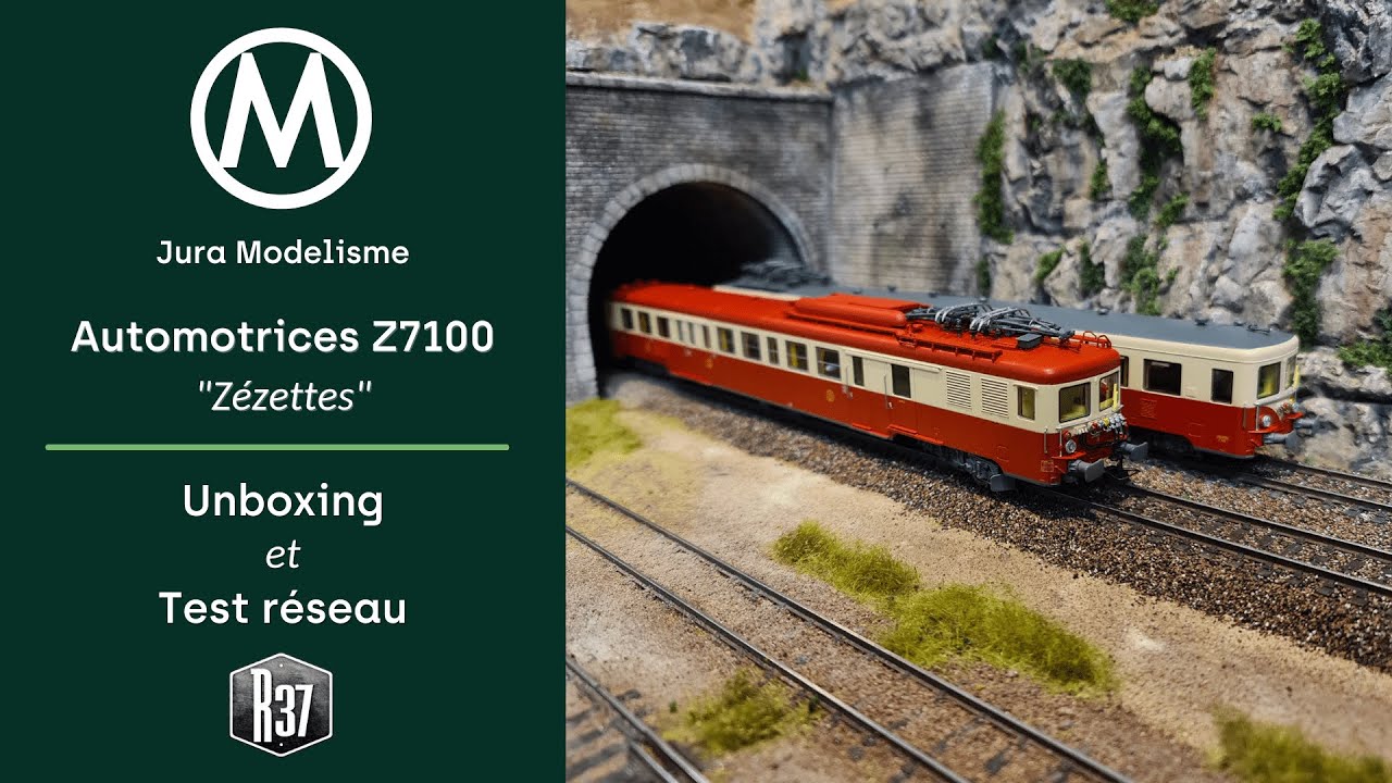 Automotrices Z 7100 "Zézettes" R37 - HO 1/87 - Déballage et test réseau ...