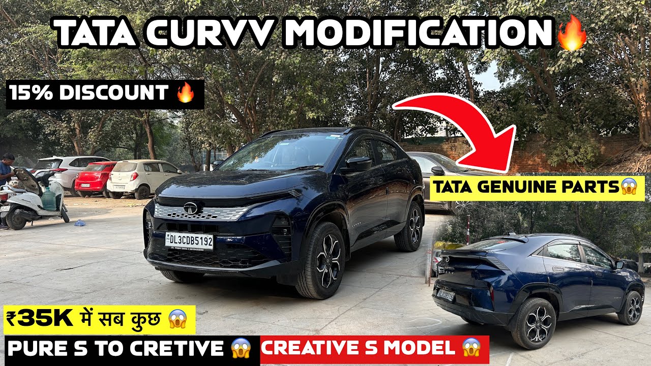 TATA CURVV MODIFICATION 🔥PURE S TO CRETIVE MODIFIED 😱CRETIVE S MODEL ...