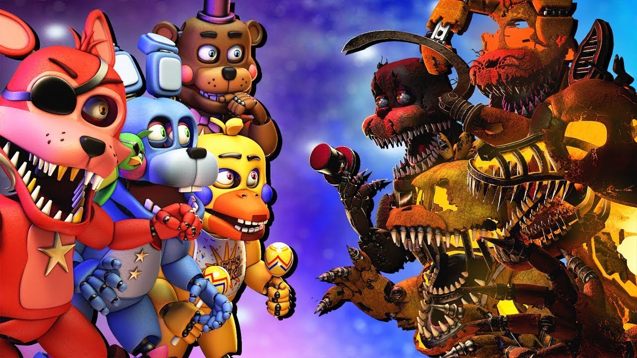 SFM/FNAF - Toxic Animatronics Vs Nightmare VR - YouTube