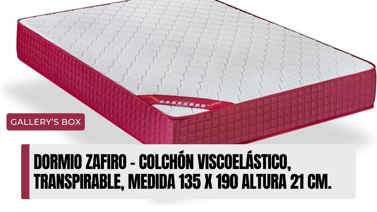 Dormio Zafiro - Colchón Viscoelástico, Transpirable, Antiácaros. Medida ...