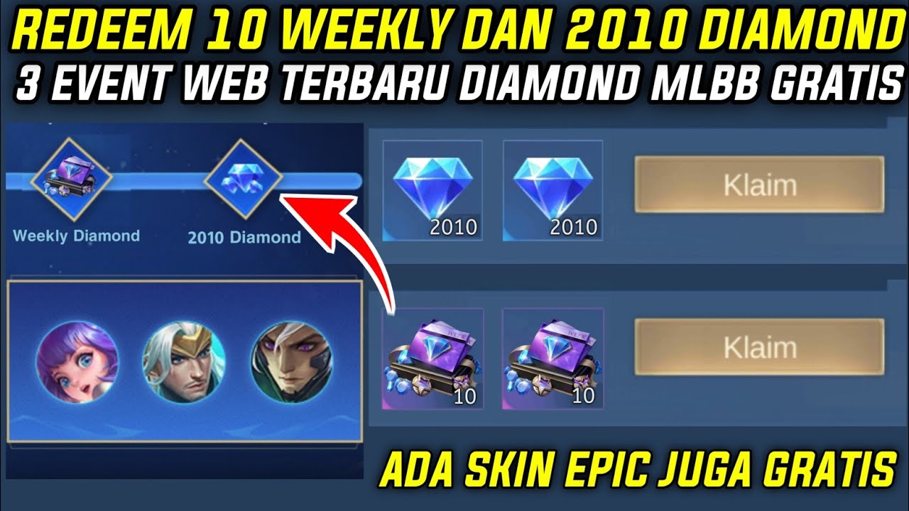 REDEEM SEKARANG 10 WEEKLY DAN 2010 DIAMOND GRATIS 3 EVENT WEB DIAMOND redeem-sekarang-10-weekly-dan-2010-diamond-gratis-3-event-web-diamond