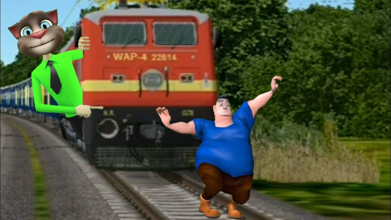 Fat Man Cartoon | train cartoon dance | train videos - YouTube