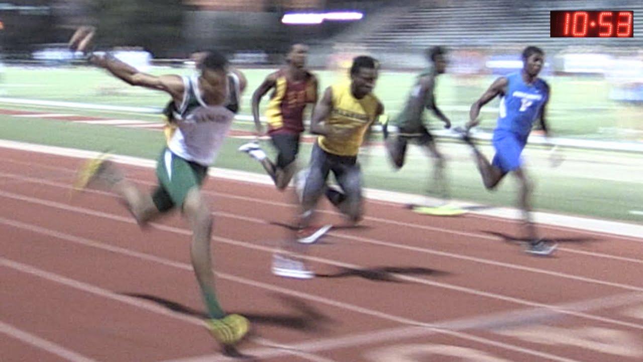 2015 Track - Pasadena Games - Men's 100 Meters (Invitational) - YouTube