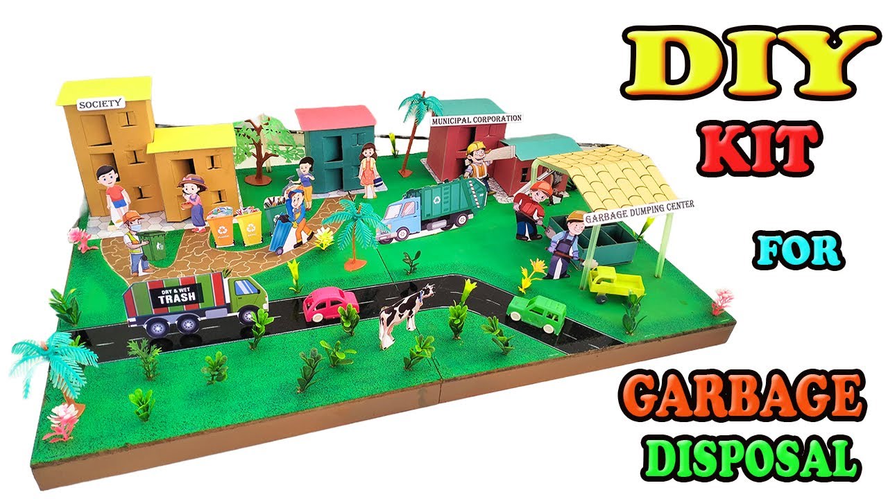 WORKING MODEL OF GARBAGE DISPOSAL || WASTE MANAGEMENT MODEL || PROJECT ...