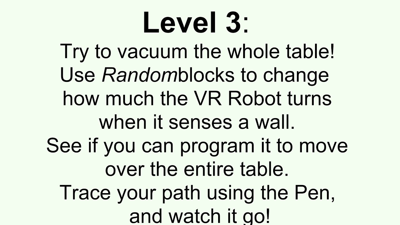 Robotic Vacuum - VEXcode VR - YouTube