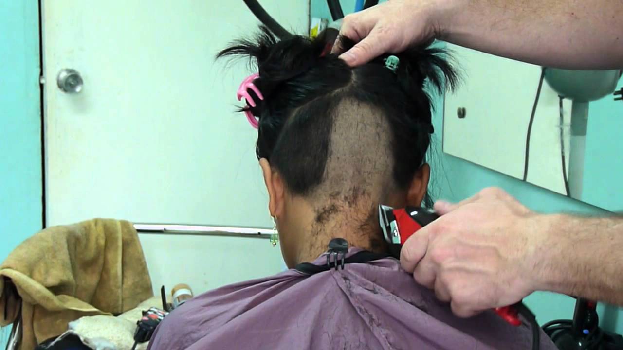 Zero nape buzz cut - YouTube
