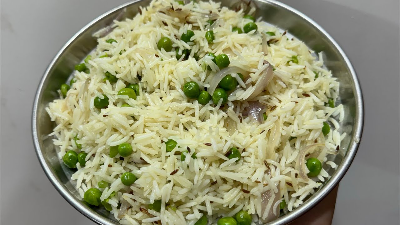 मटर वाले जीरा राइस-Green peas jeera rice-How to make jeera rice-Jeera ...