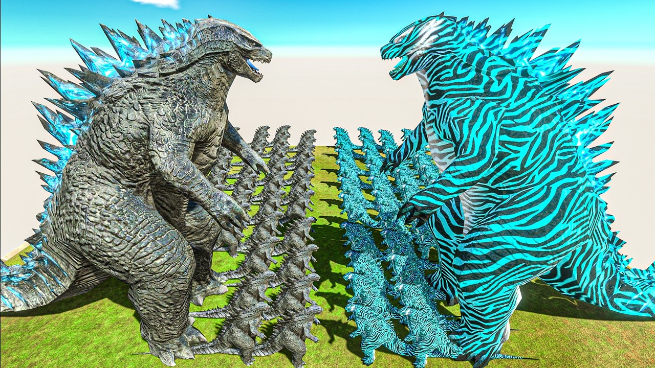 Legendary Godzilla War - Growing Godzilla 2014 VS Blue Tiger Godzilla ...