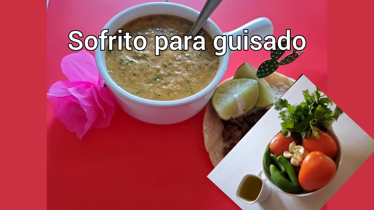 Como hacer Sofrito/how to make sofrito/homemade sofrito/base para guisado - YouTube