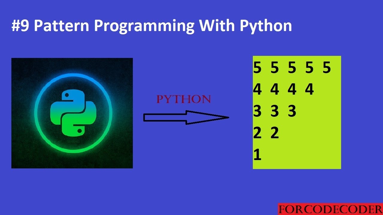 Pattern Programs In Python | Pattern Programming With Python #9 - YouTube