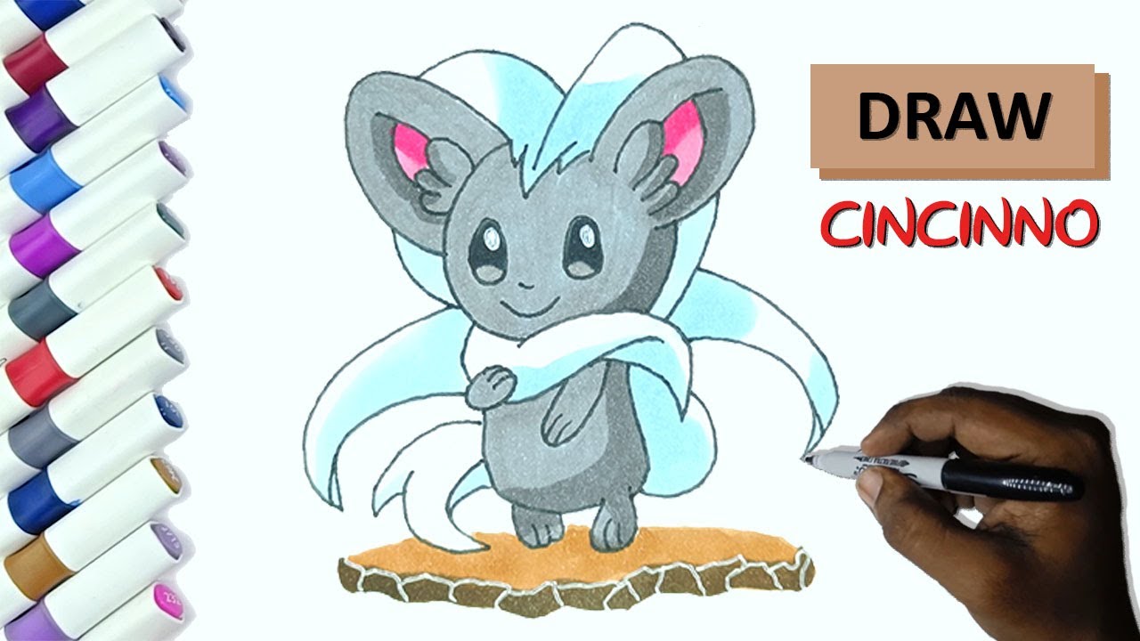 Drawing Cincinno !!! How To Draw Cincinno from Pokemon - YouTube