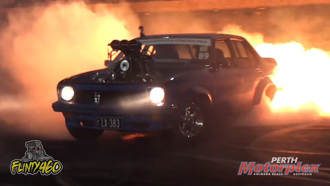 SUPERCHARGED TORANA "LX-383" TYRE FIRE AT MOTORVATION 34 - YouTube