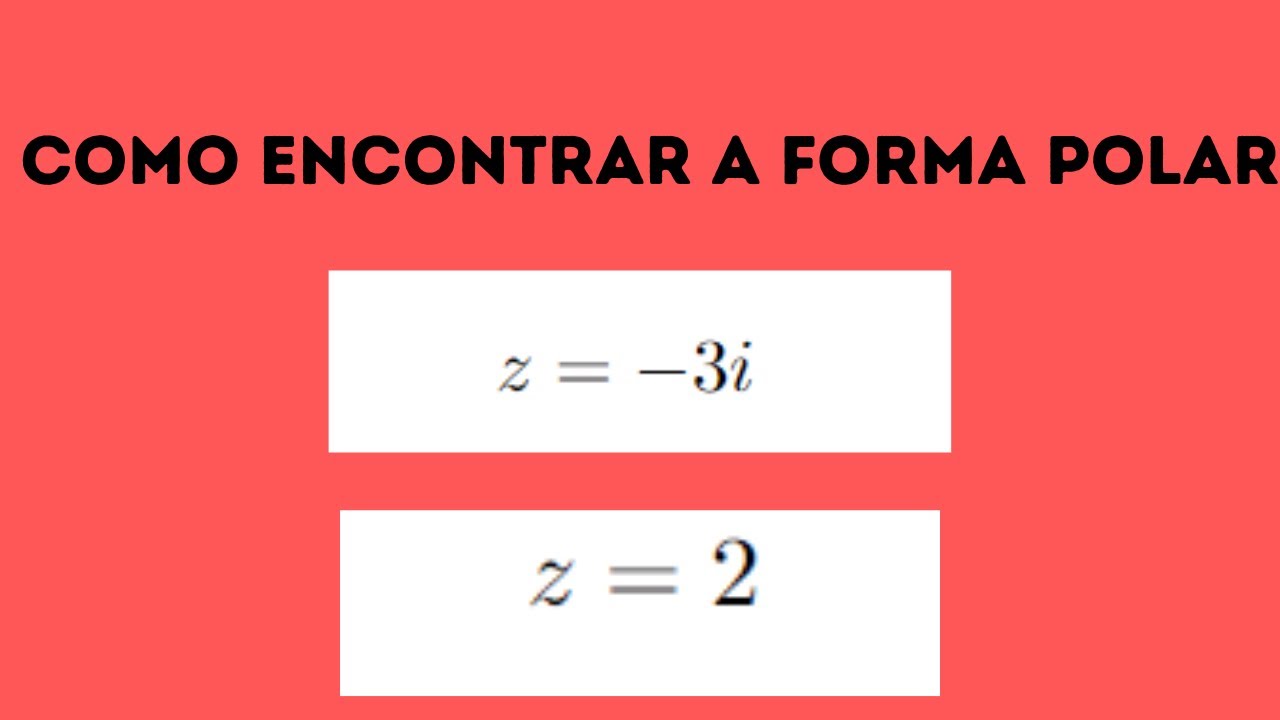 como colocar números complexos para a forma polar - YouTube