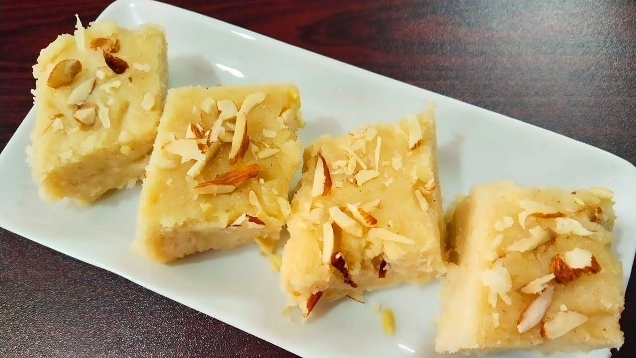 Delicious Semolina Suji Barfi Halwa Recipe Rava Barfi Easy Sweet ...
