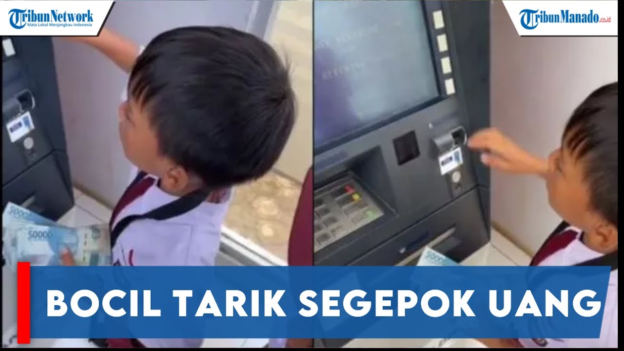 MOMEN Bocil SD Tarik Uang Segepok di ATM, Netizen : Kalah Sama Bocil ...