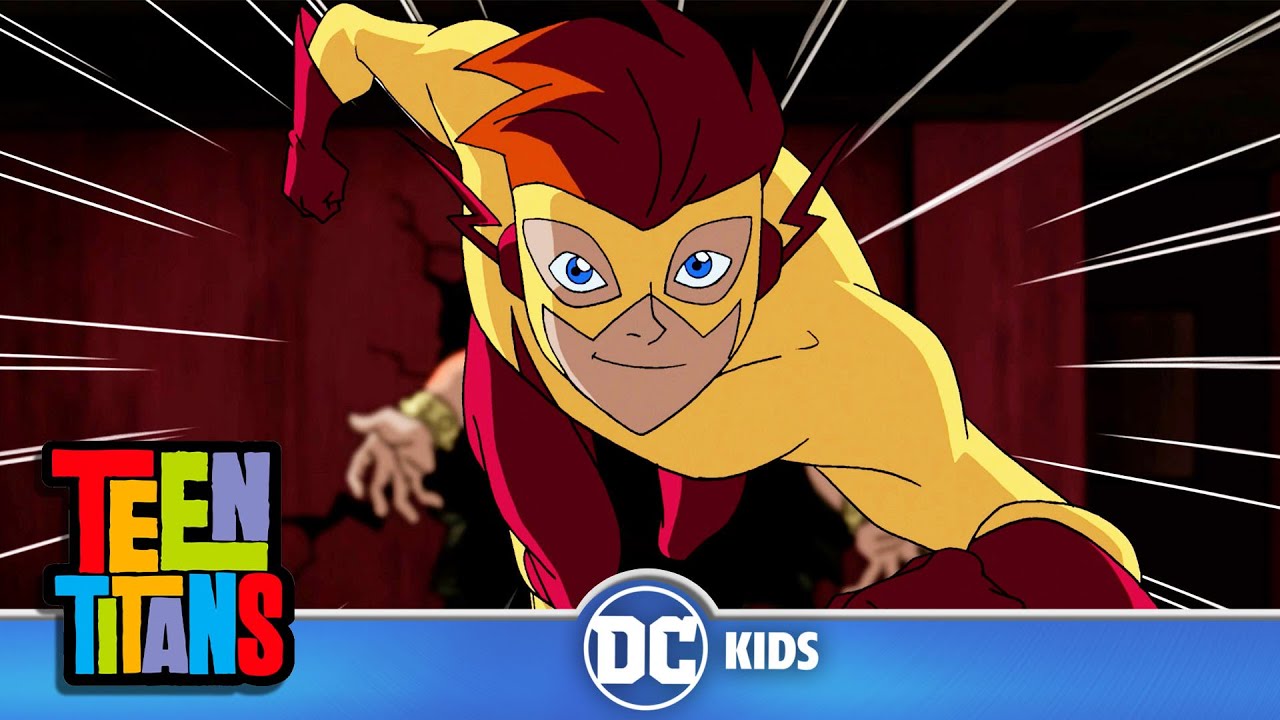Kid Flash se encarga de los Cinco de la colmena | Teen Titans en ...