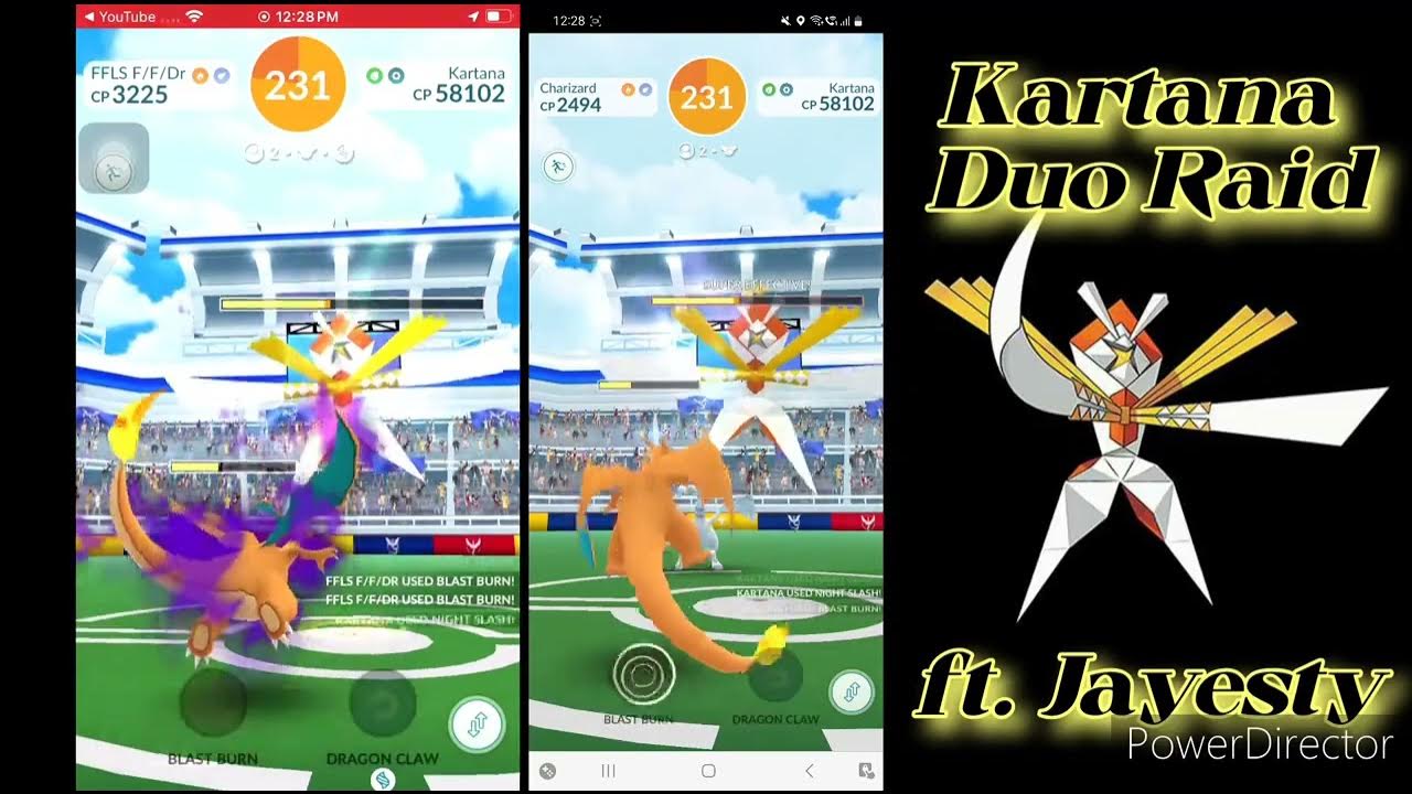Air Slash/Night Slash Kartana Duo Raid with ⁠@JustinAngel #pokemongo #duoraid #kartana #viral ...