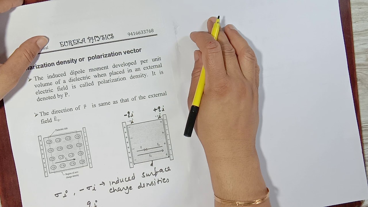 Polarisation density or polarisation vector. Unit 1 electrostatics ...