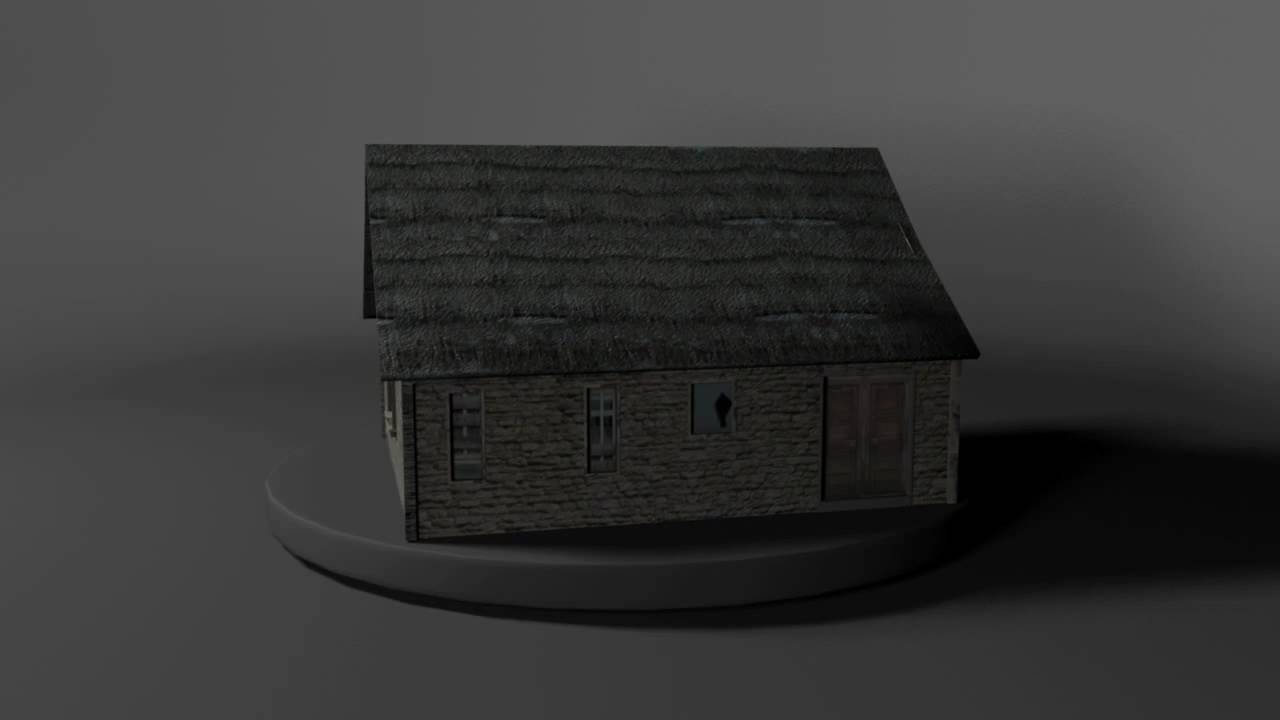 Low Poly House normal mapped in Maya - YouTube