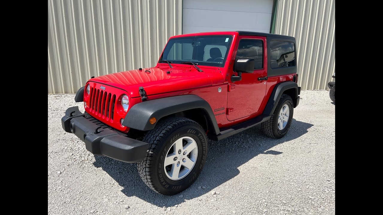 2017 Red Jeep Wrangler Sport JK - YouTube