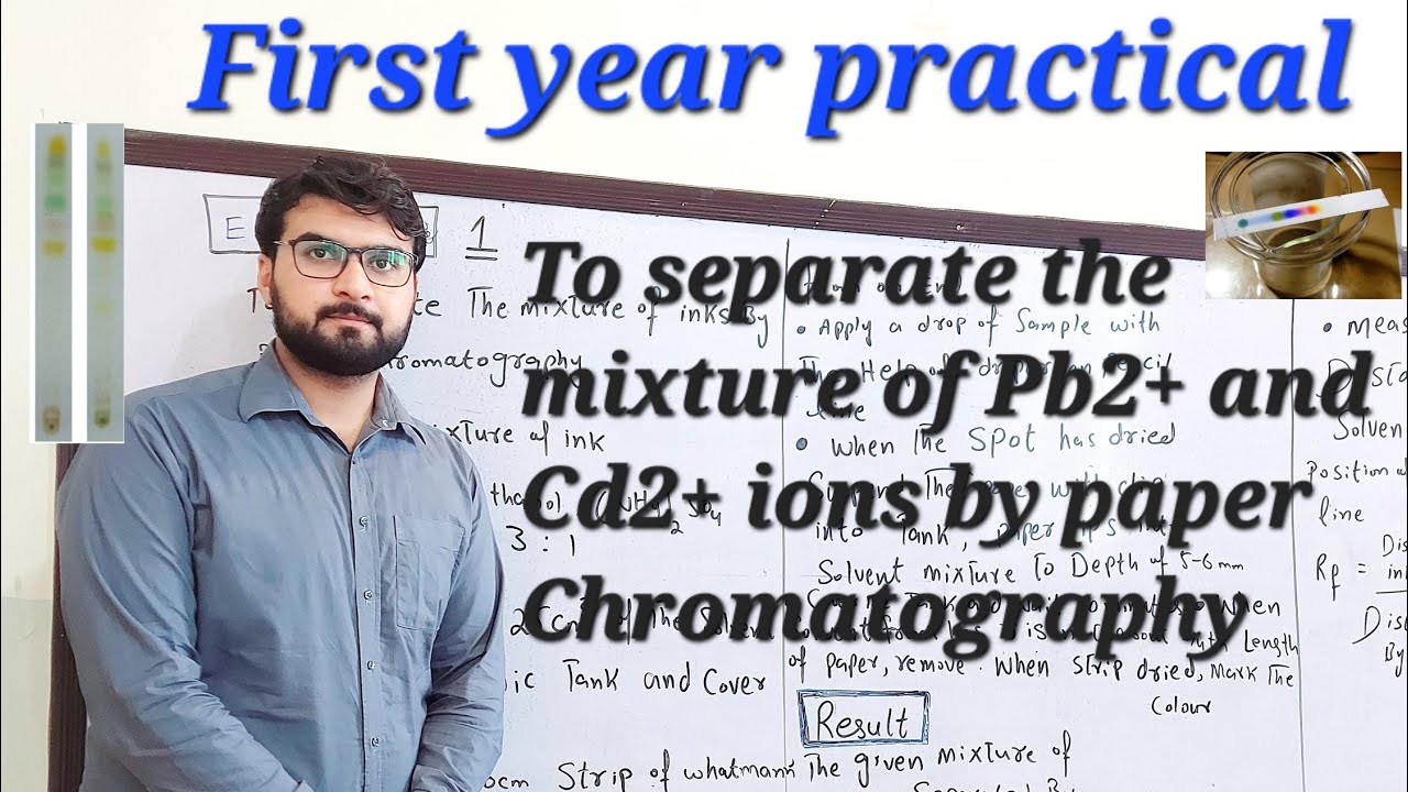 To separate the mixture of Pb2+ and Cd2+ ions by paper Chromatography # ...