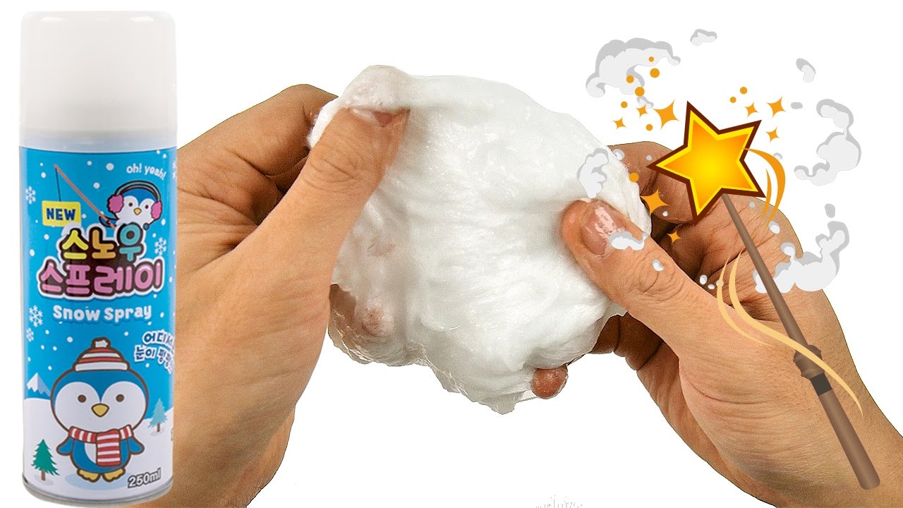 DIY How to Make Avalanche Slime with Snow Spray - YouTube