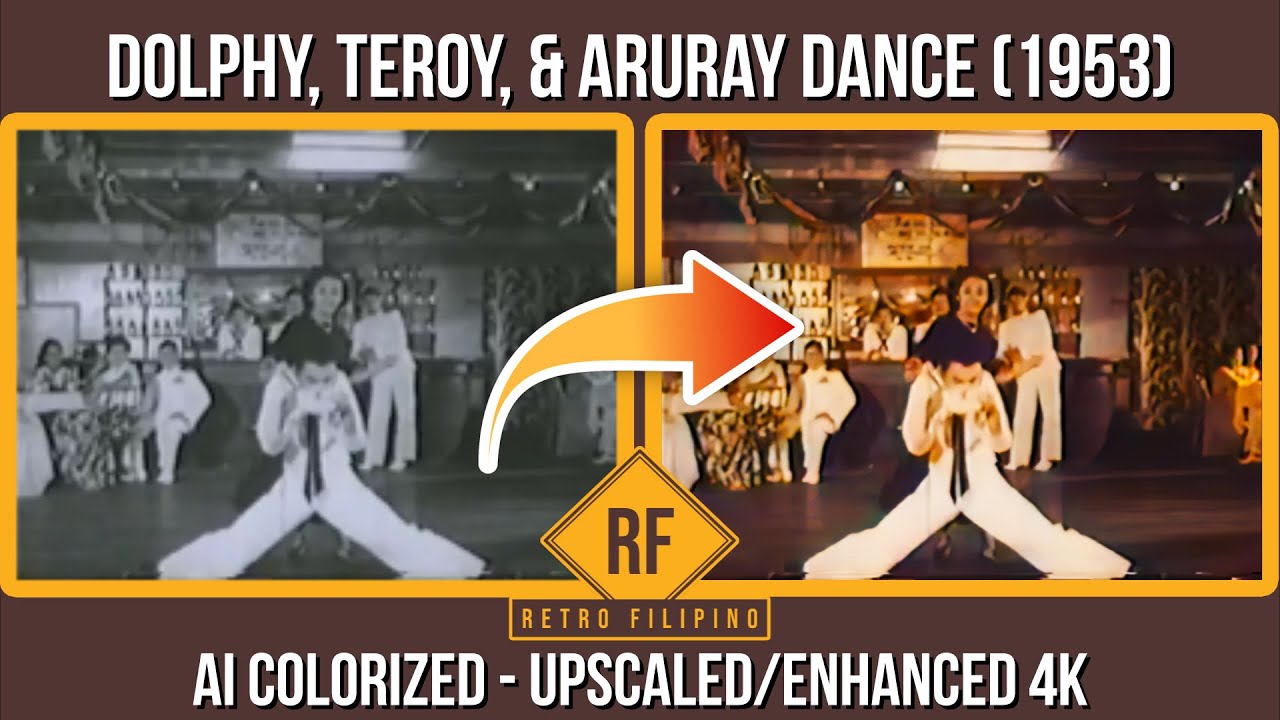 Dolphy, Teroy and Aruray Amazing Dance-Off in 1953 AI Colorized Old ...