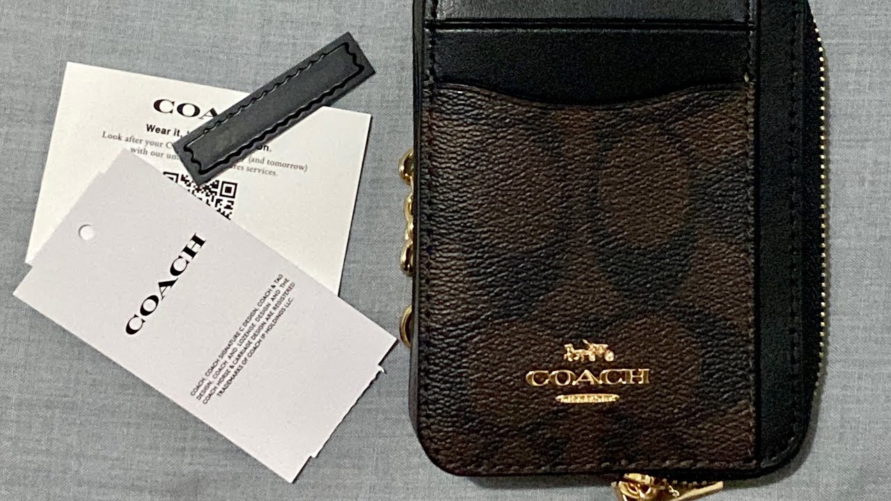 My Coach Zip Card Case has arrived 😊 - YouTube