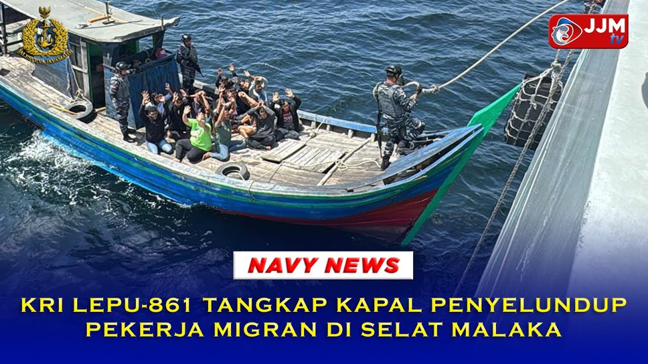 Navy News - KRI LEPU 861 TANGKAP KAPAL PENYELUNDUP PEKERJA MIGRAN DI ...