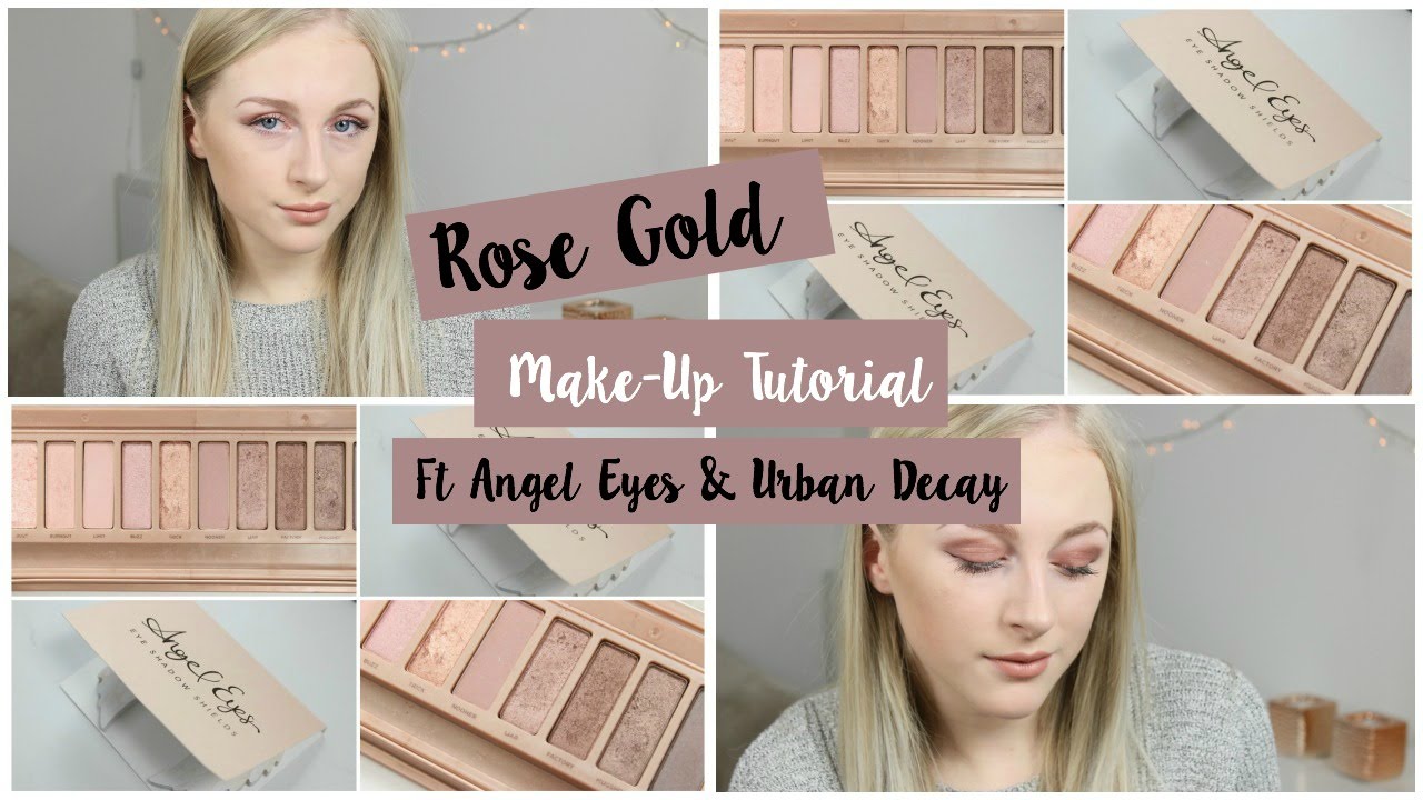 Rose Gold Make Up Tutorial Ft Angel Eyes | Emily Rose - YouTube