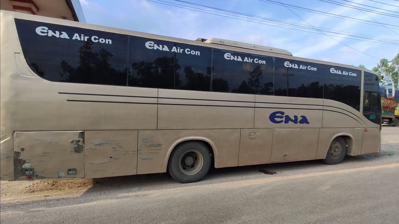 Hino 1j AC Bus, Ena Paribahan, Dhaka to Rangpur - YouTube
