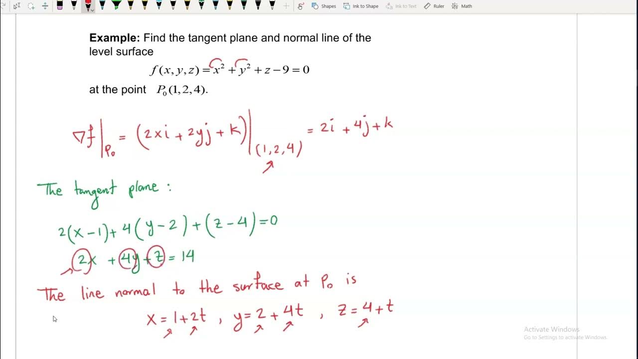 Multivariable Calculus 14.6 – Tangent Planes and Differentials - YouTube