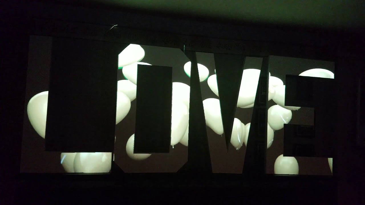 Projection Mapped LOVE Marquee Letters - YouTube