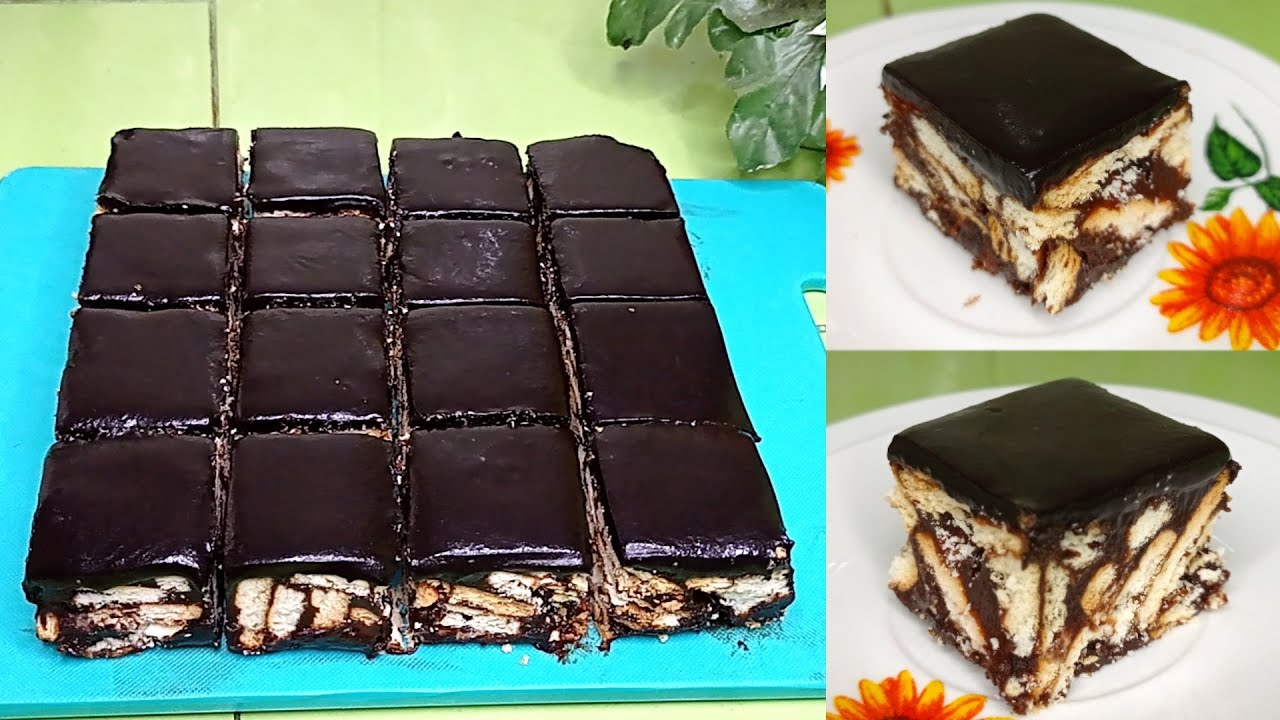 Kek Batik Malaysia Mudah dan Super Nyoklat || Kek Batik Milo Biskuit ...