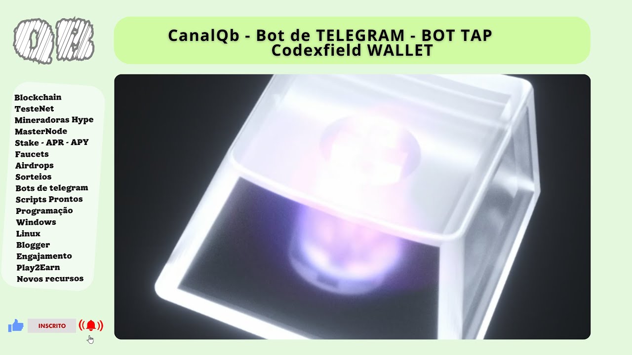 CanalQb - Bot de TELEGRAM - BOT TAP Codexfield WALLET - YouTube