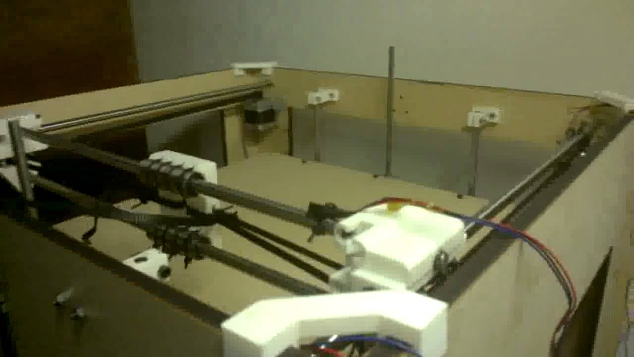reprap Gungnir from h-bot to core xy - YouTube