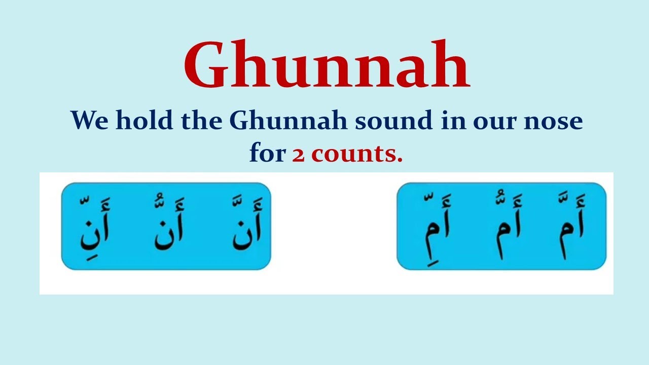 Ghunnah sound Noon and Meem Mushaddad نّ مّ - YouTube