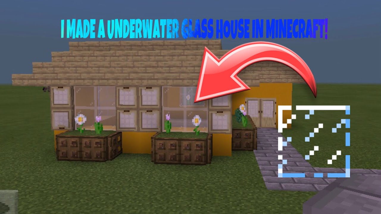 I MADE A UNDERWATER GLASS HOUSE IN MINECRAFT #minecraft - YouTube