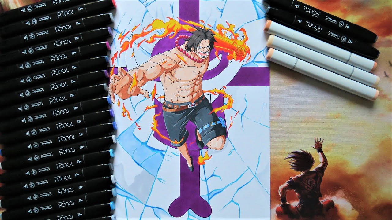 Drawing Portgas D. Ace - ONE PIECE - YouTube