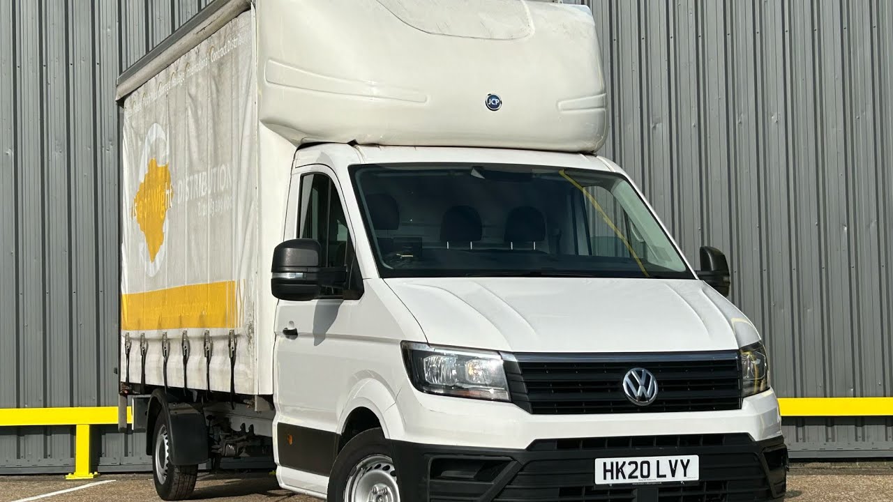 Volkswagen Crafter Curtainsider Luton with Taillift - YouTube