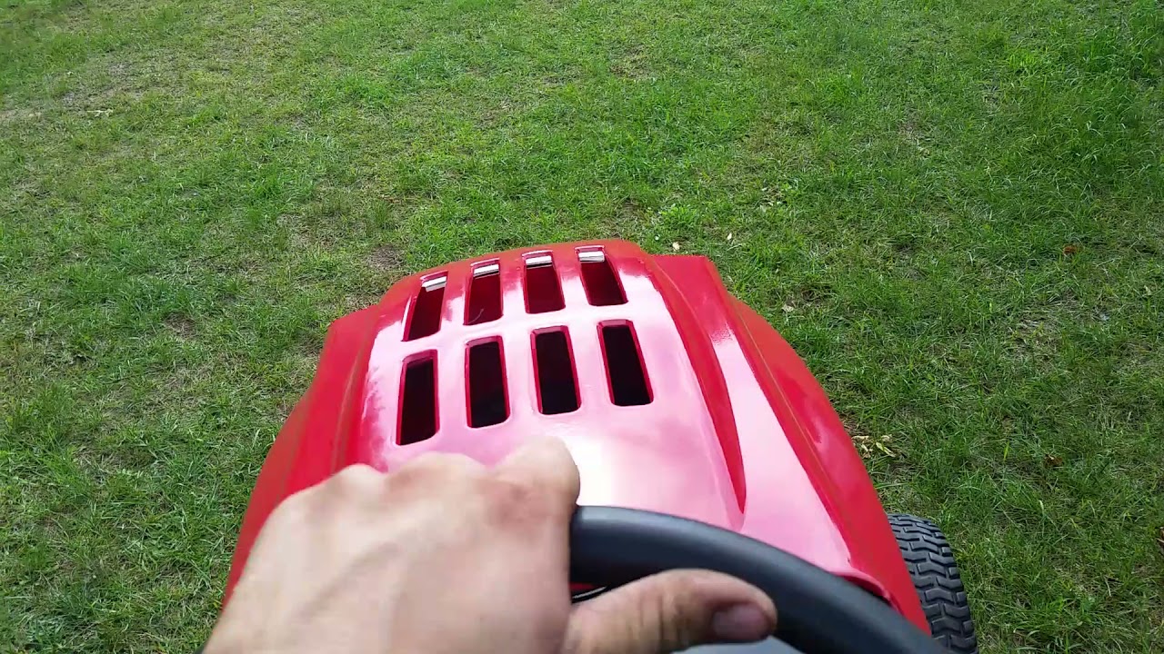 Husker riding lawn tractor with 21 hp V-Twin Briggs - YouTube