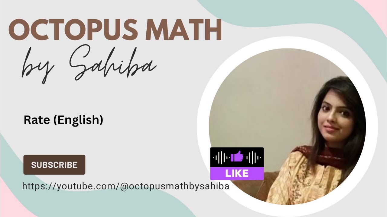 Rate in Mathematics (explained in English) - YouTube