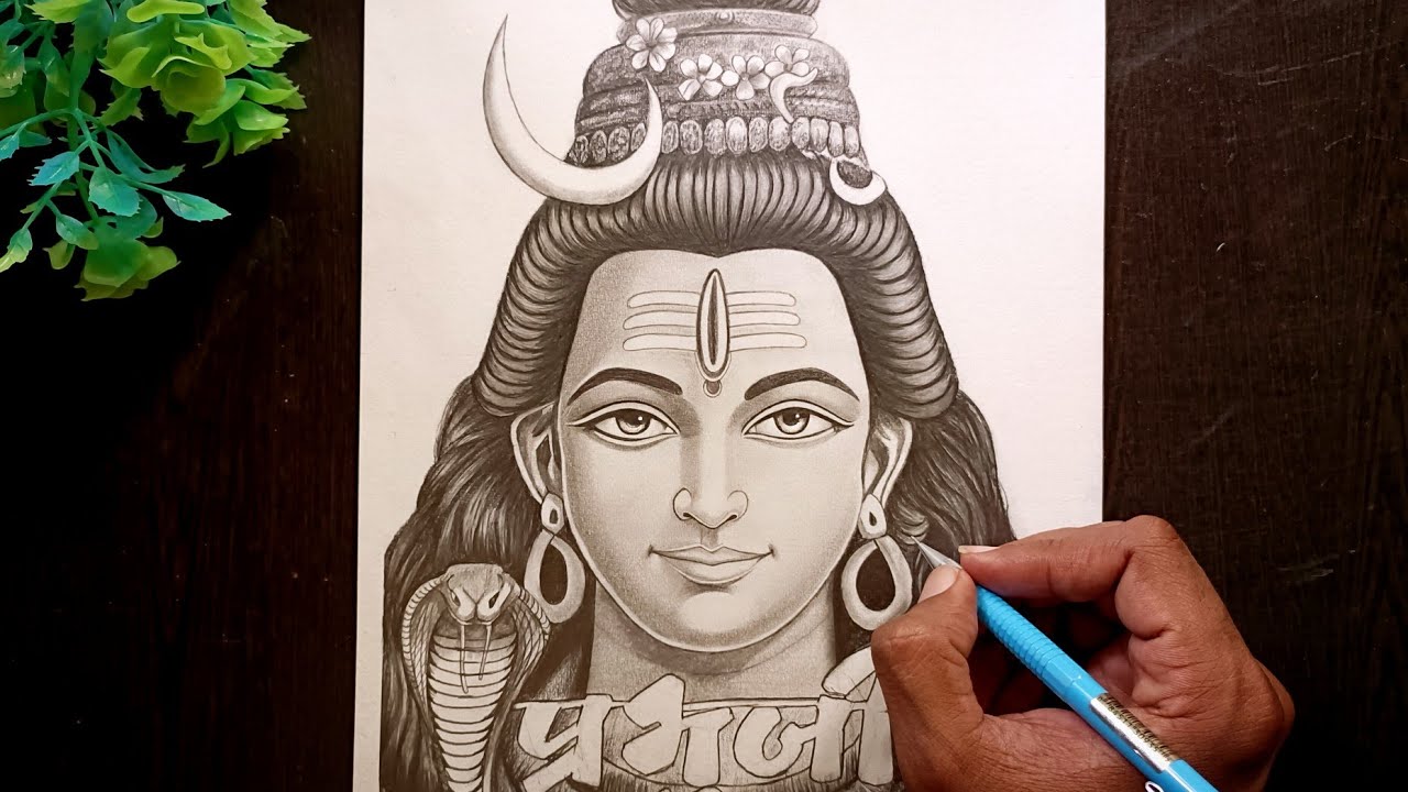 Savan Special Shiv Ji Drawing, Mahadev Drawing step by step - YouTube